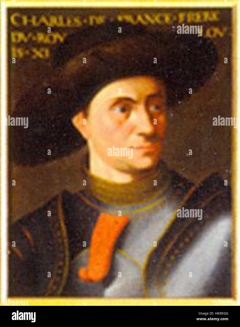 A portrait of Charles de France, Duke of Berry, illustrating the ...