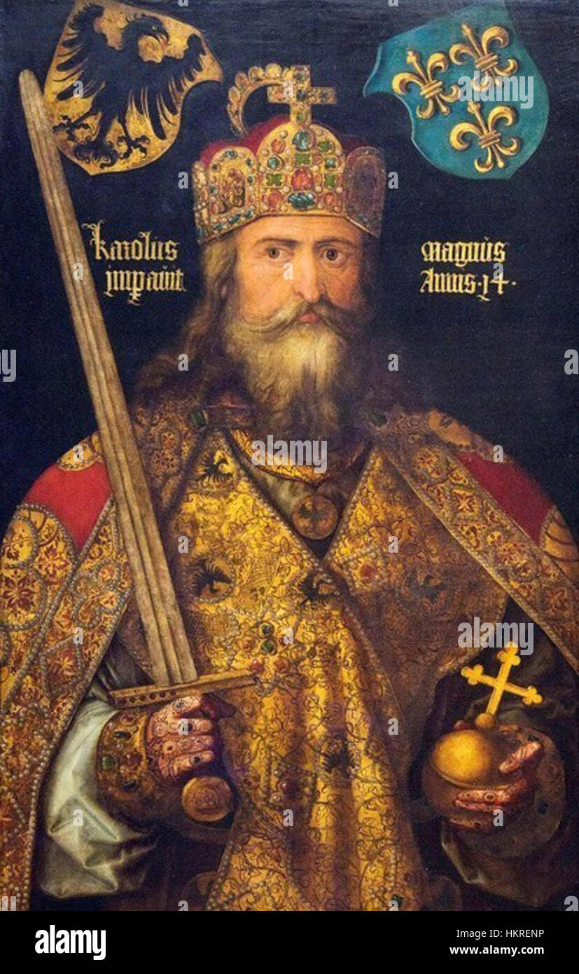 This portrait of Charles I, Holy Roman Emperor, depicts the ruler in ...