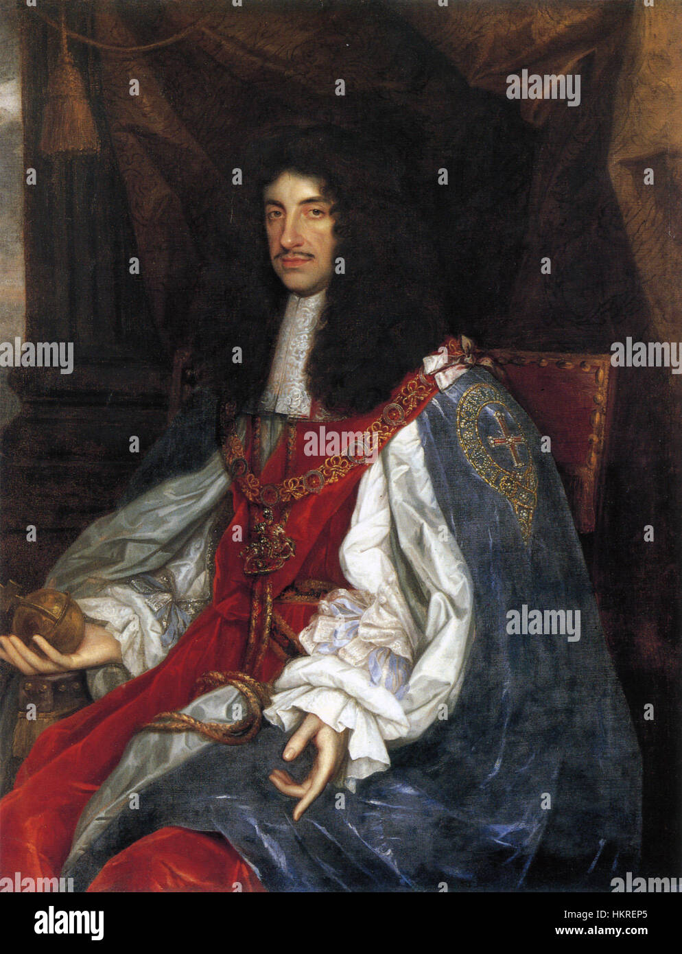 This portrait of Charles II in Garter robes, painted during his reign ...
