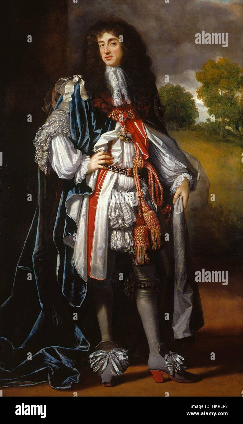 A portrait of Charles II of England, painted during the 17th century ...