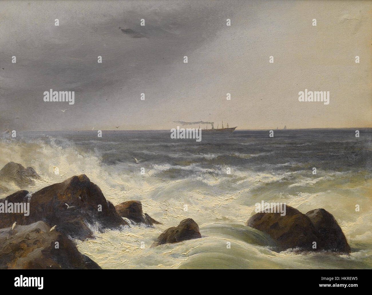 *On the Atlantic*, an oil painting by Charles Lanman, captures the ...