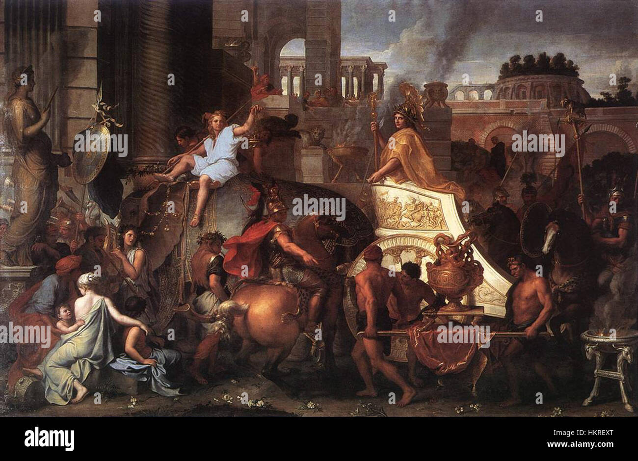 'Entry of Alexander into Babylon' by Charles Le Brun depicts the ...