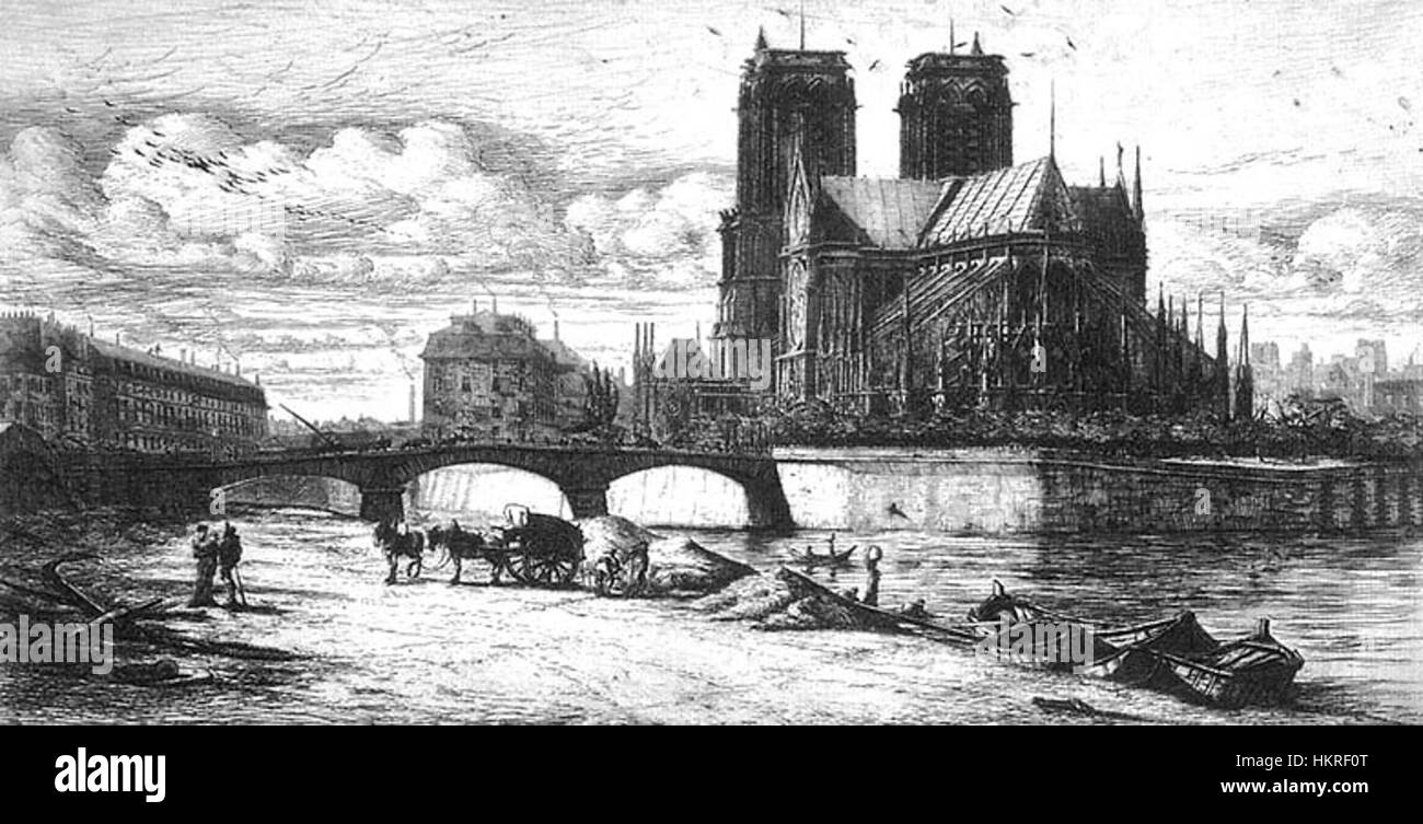 Charles Meryon’s etching of the apse of Notre Dame captures the iconic ...