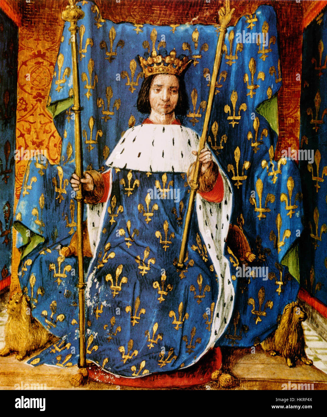 This artwork represents Charles VI of France, a key historical monarch ...