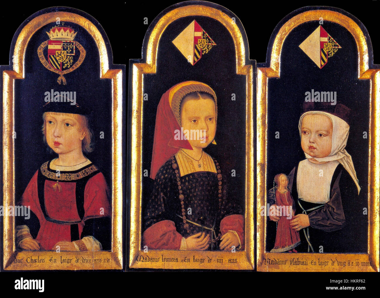 The painting *Charles V and His Sisters* portrays the Holy Roman ...