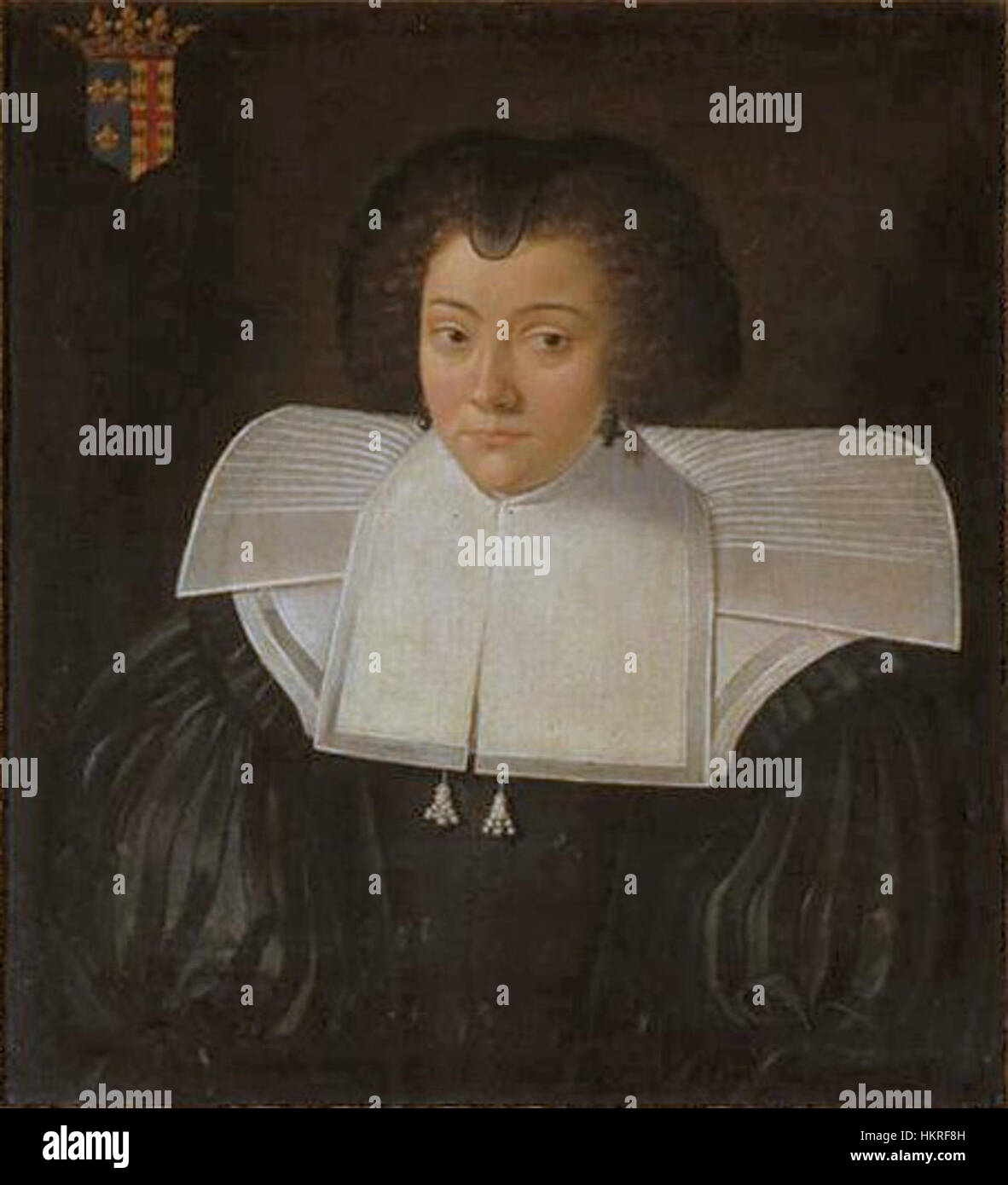 This portrait, titled 'Charlotte Marguerite de Montmorency,' depicts the French noblewoman and ...