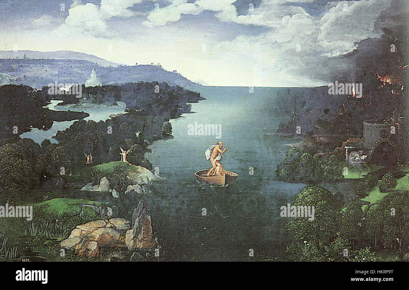 *Charon* by the Flemish artist Joachim Patinier depicts the ...