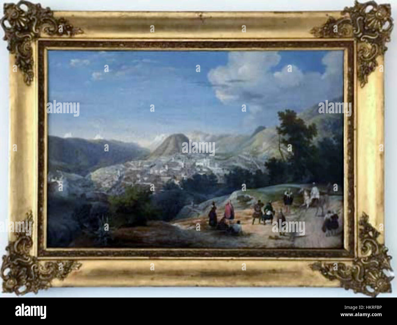 This painting by Ernest Charton captures the scenic beauty of Quito ...