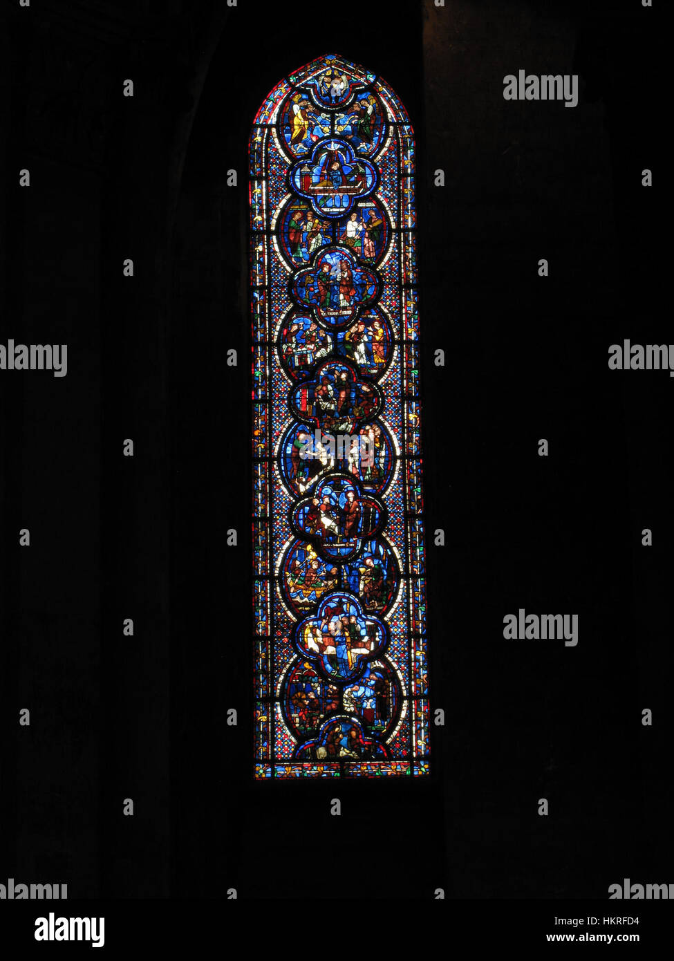 This painting captures the grandeur of the Chartres Cathedral, one of ...