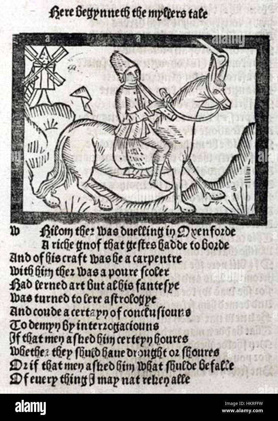 This painting represents a scene from Geoffrey Chaucer's 'The ...