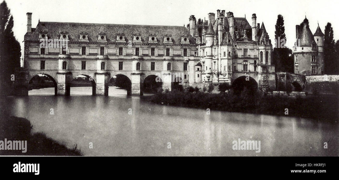 The painting 'ChenonceauE1851' offers a detailed representation of the ...