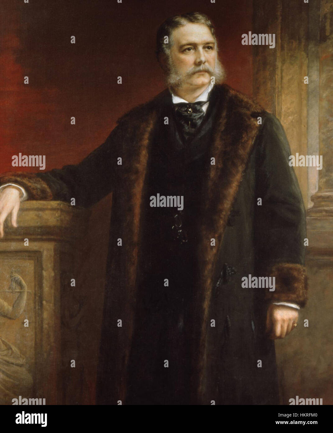 Chester A Arthur by Daniel Huntington crop Stock Photo - Alamy