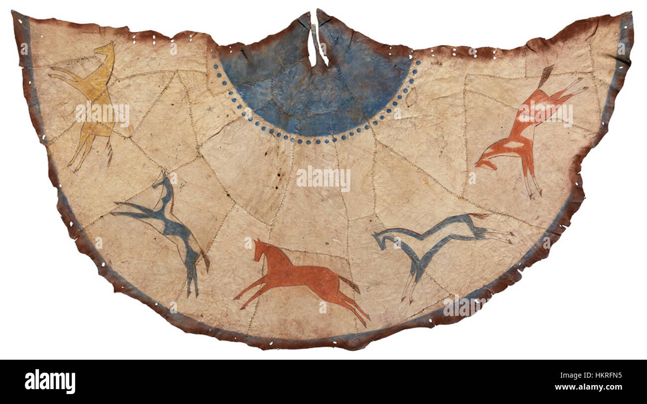 This depiction of a Cheyenne model teepee from 1860 highlights the ...