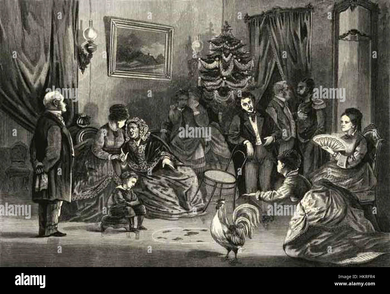 This painting, titled 'Chicken Divination,' explores the ancient ...