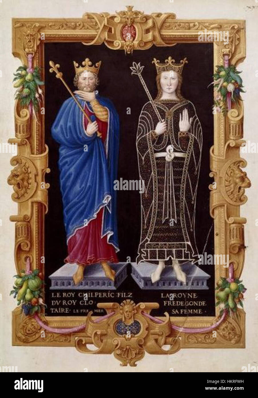 *Chilperic I and Fredegonde* depicts the marriage of the Frankish king ...