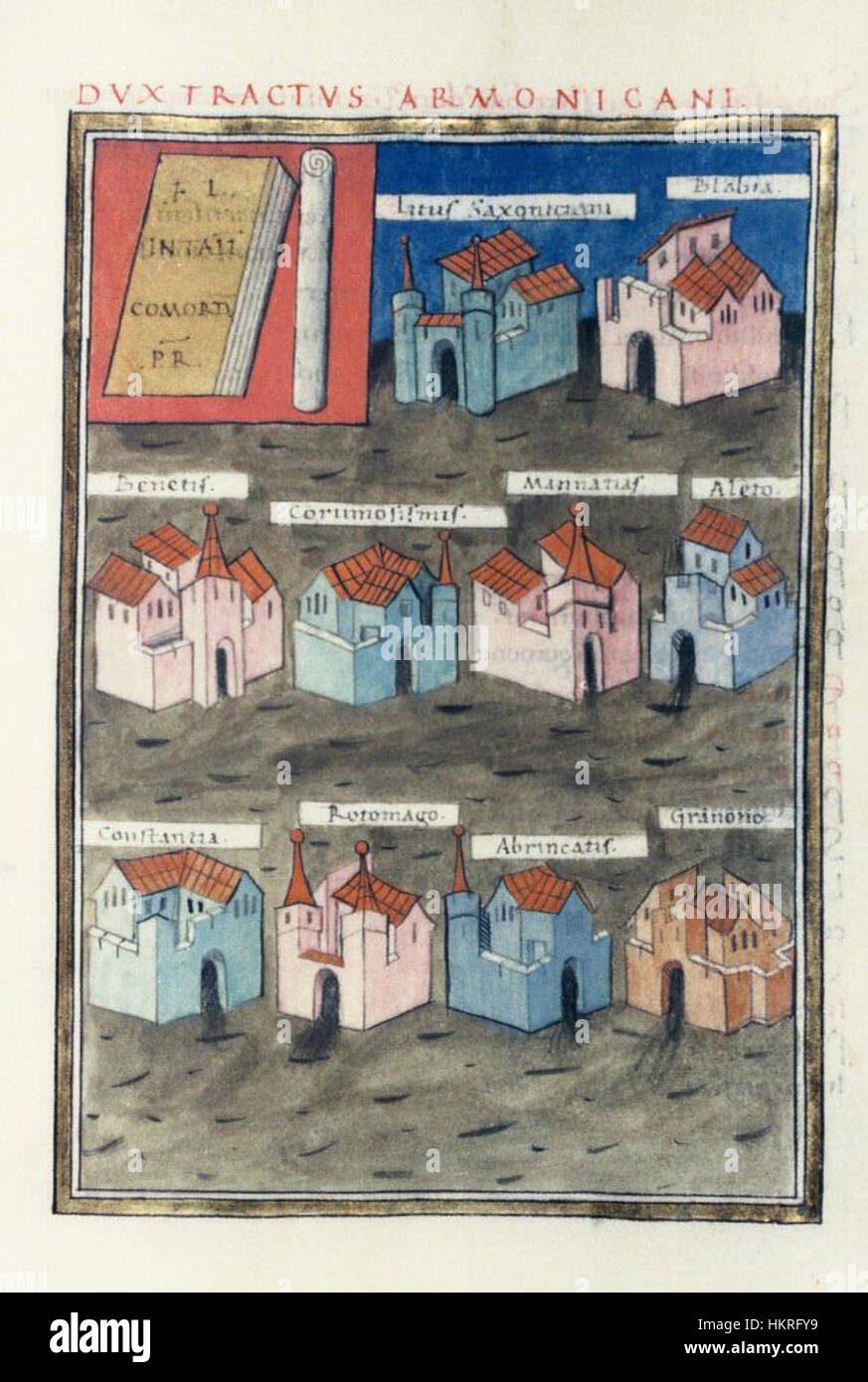 The 'Area of the Dux tractus Armoricani' is a historical map or ...