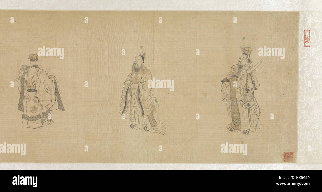 This Chinese artwork depicts the twenty-four ministers of the Tang ...