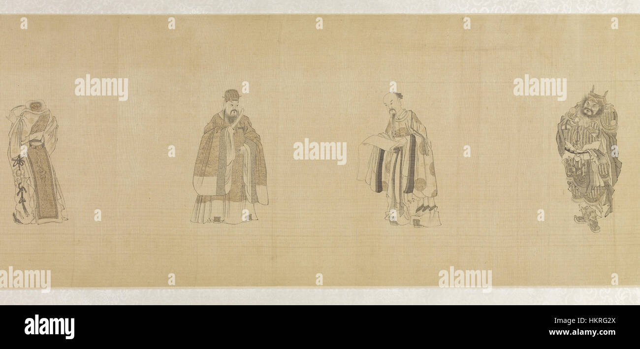 This artwork depicts the Twenty-Four Ministers of the Tang Dynasty ...