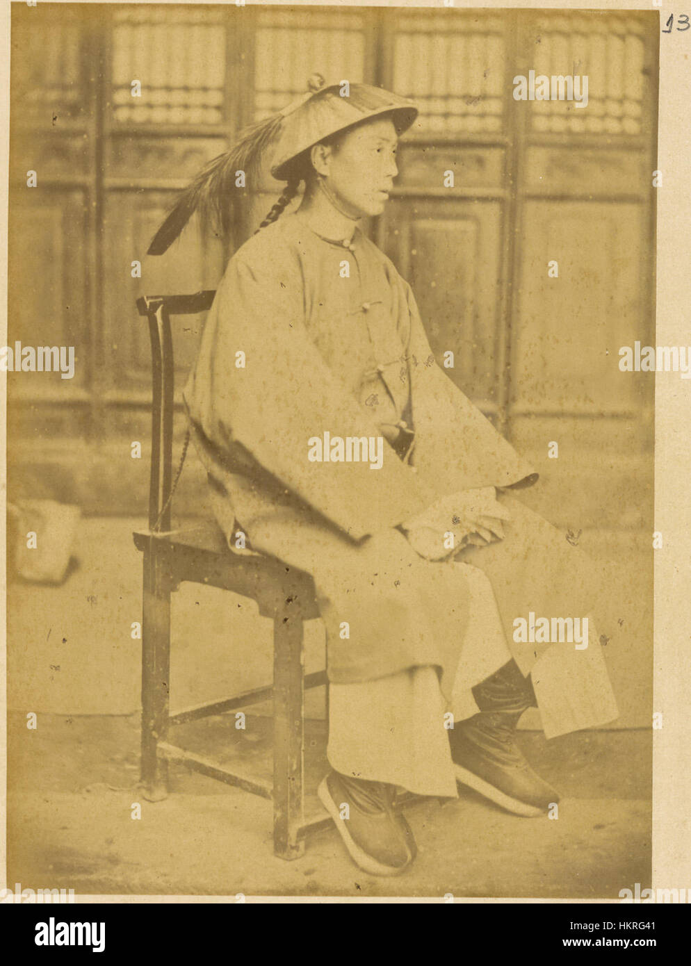 This 19th-century portrait depicts a Chinese military officer in ...