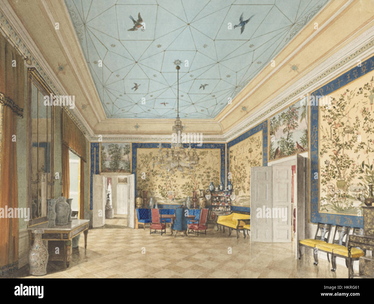 The 'Chinesisches Zimmer' (Chinese Room) is a decorative interior ...