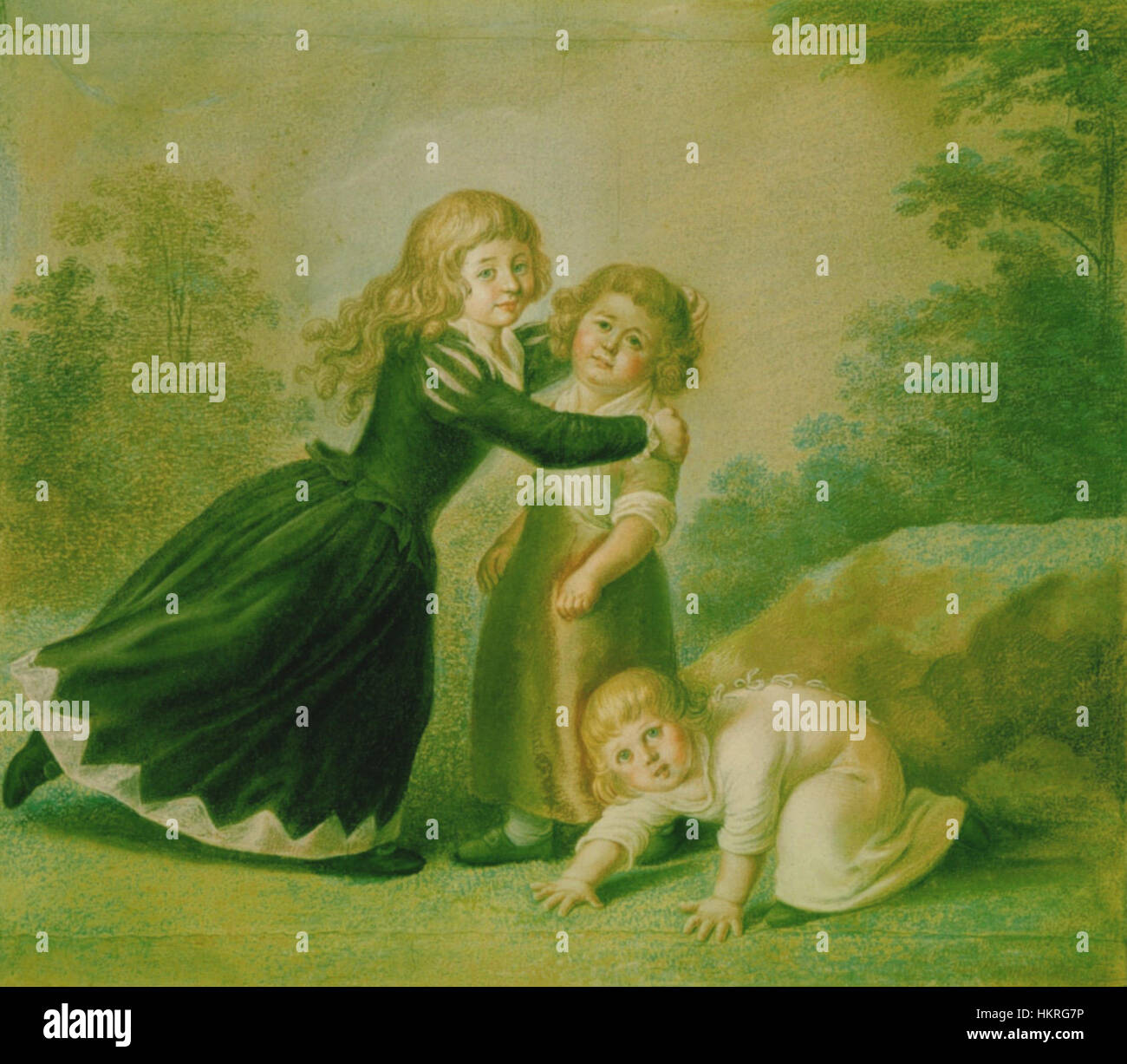 Chodowiecki’s *Enkel* from 1787 presents a detailed and expressive ...