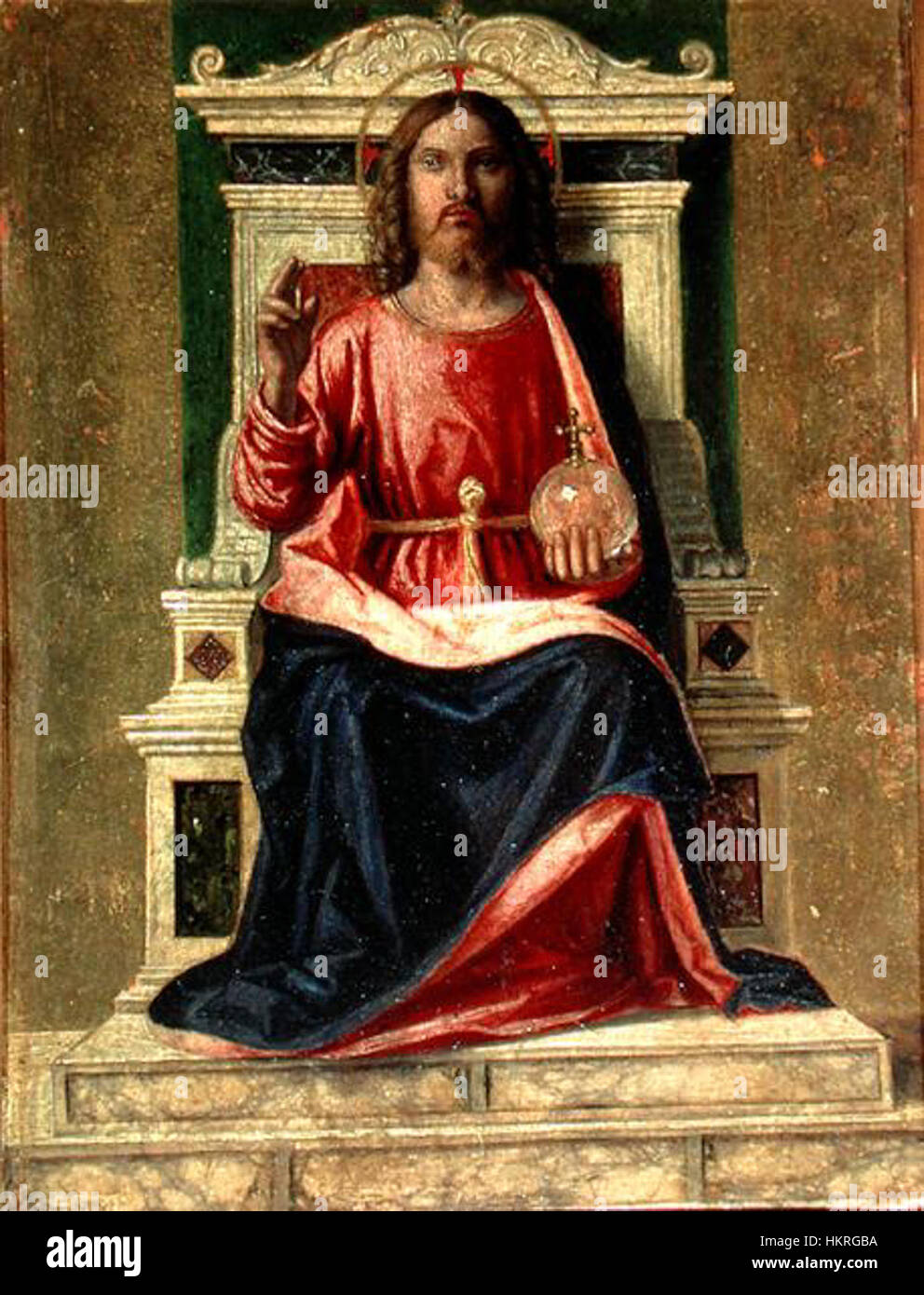 *Christ Enthroned* (1505), painted by Giovanni Battista Cima da ...