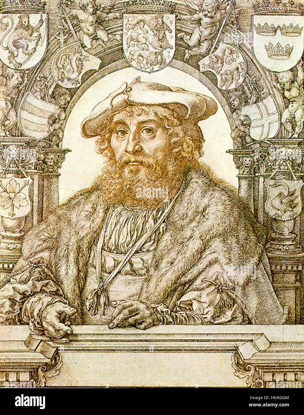 This engraving by Jan Gossaert, created around 1523, depicts Christian ...