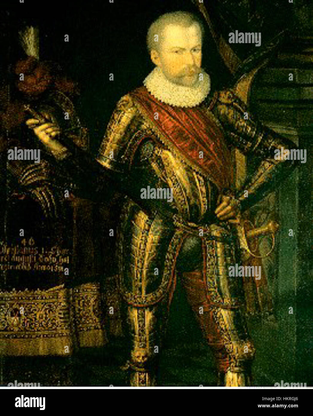 This portrait depicts Christian I of Saxony, a ruler of the 15th ...