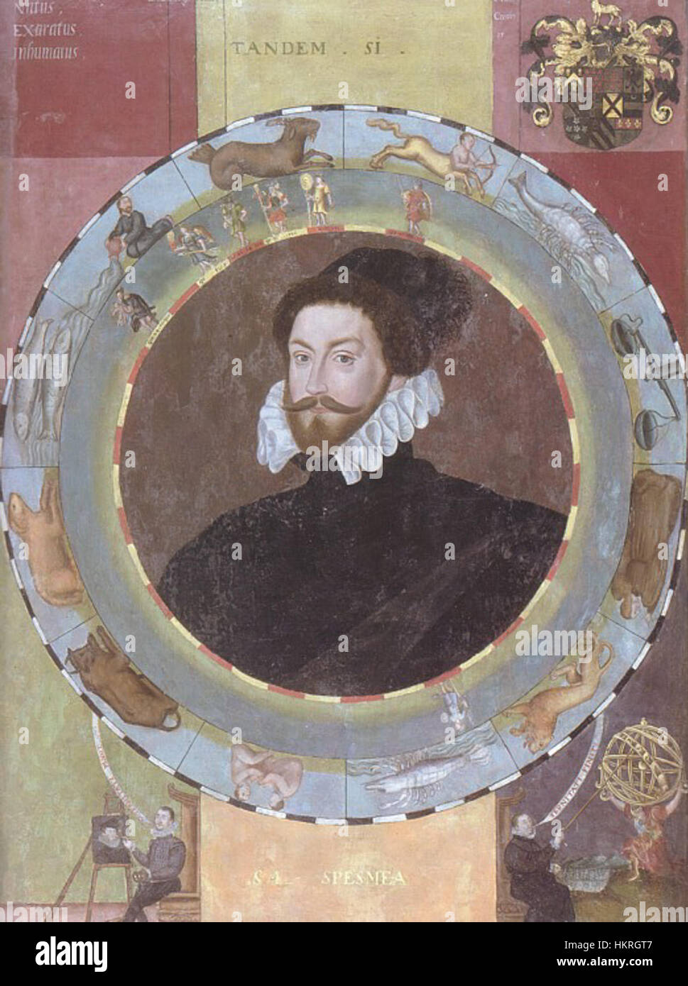 This portrait of Christopher Hatton, painted by William Segar, depicts ...