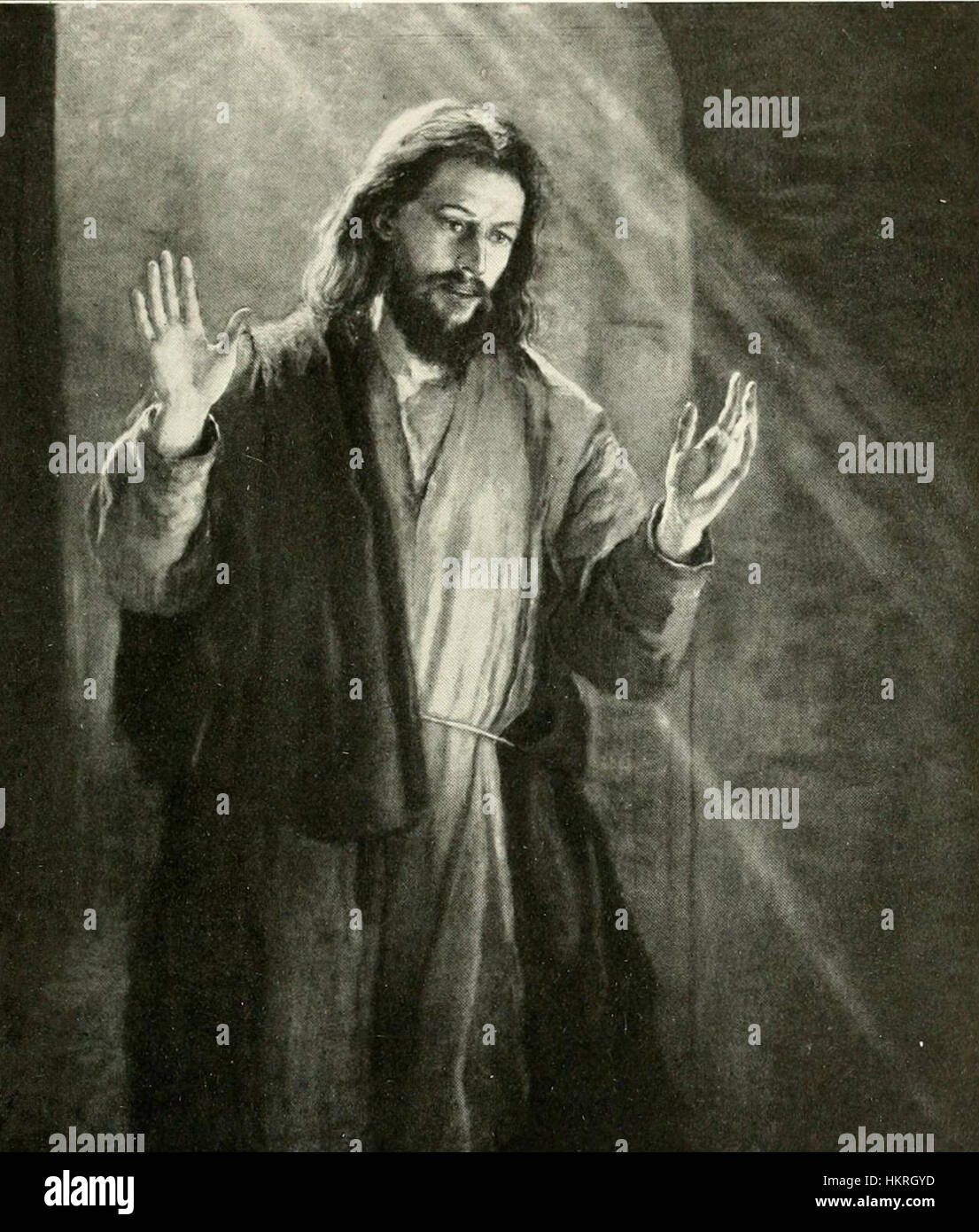 Fritz von Uhde's *Christus* (1896) presents a religious scene with ...