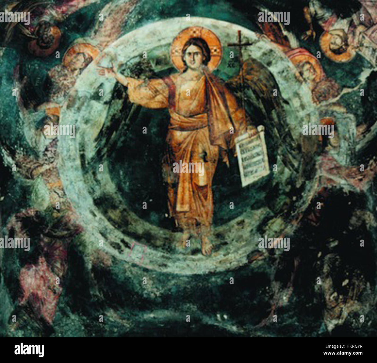 A painting titled 'Christ Angel of Great Advice' by Ochride, depicting ...