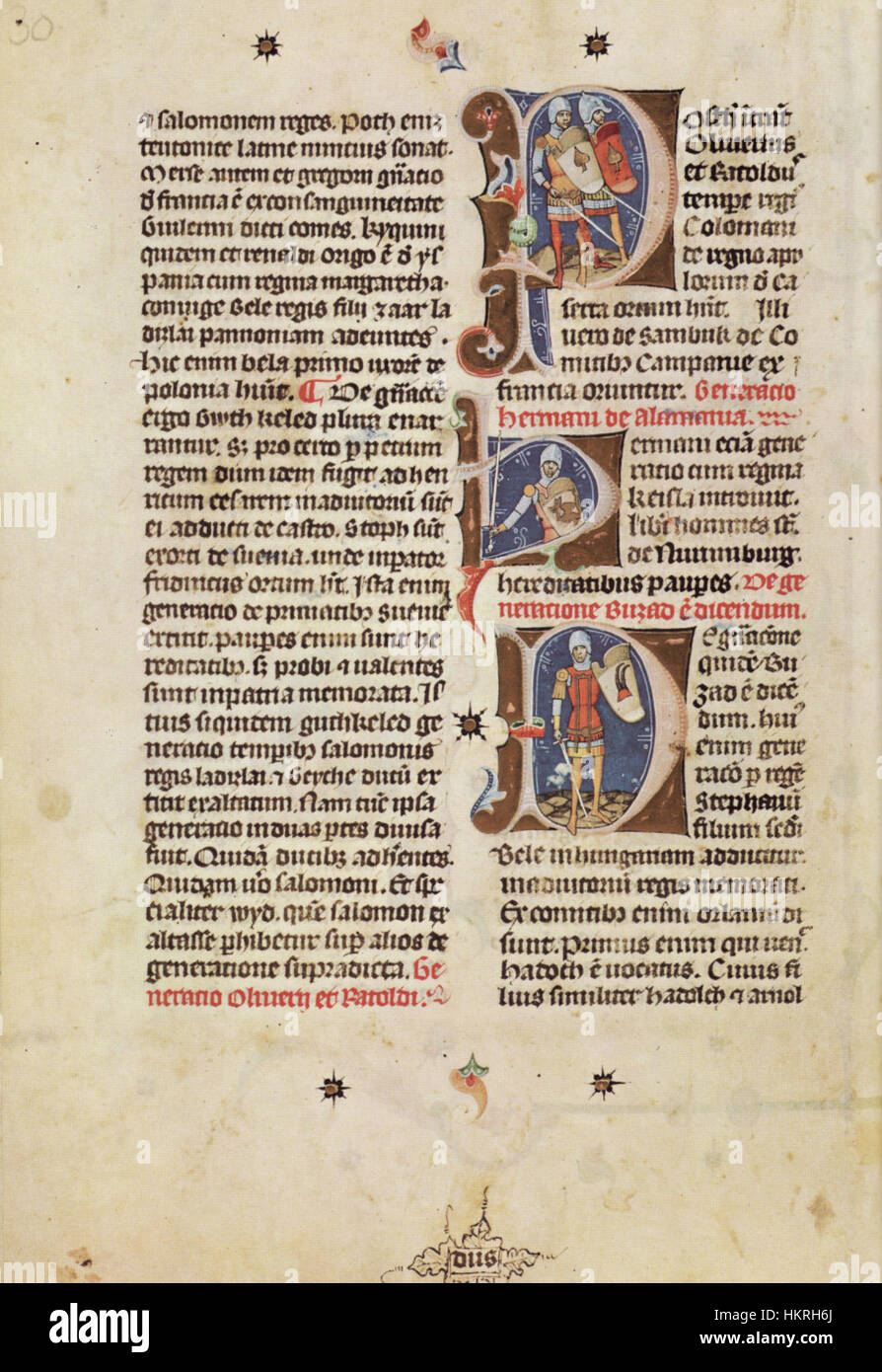 The 'Chronicon Pictum' series, a collection of medieval illustrations ...