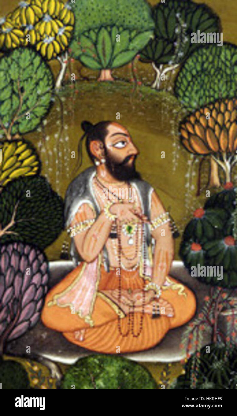 A painting of Chyavana, a sage from Hindu mythology, capturing his ...