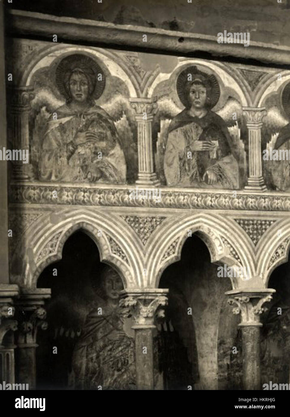 This painting, titled 'Loggette con Angeli' by Cimabue, is a religious ...