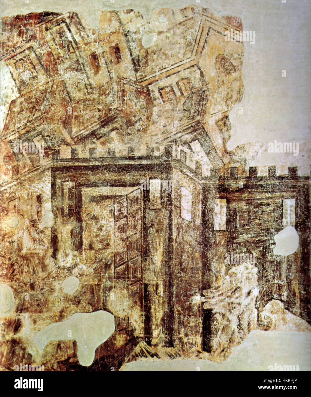 The detail from Cimabue’s 'Caduta di Babilonia' (The Fall of Babylon ...