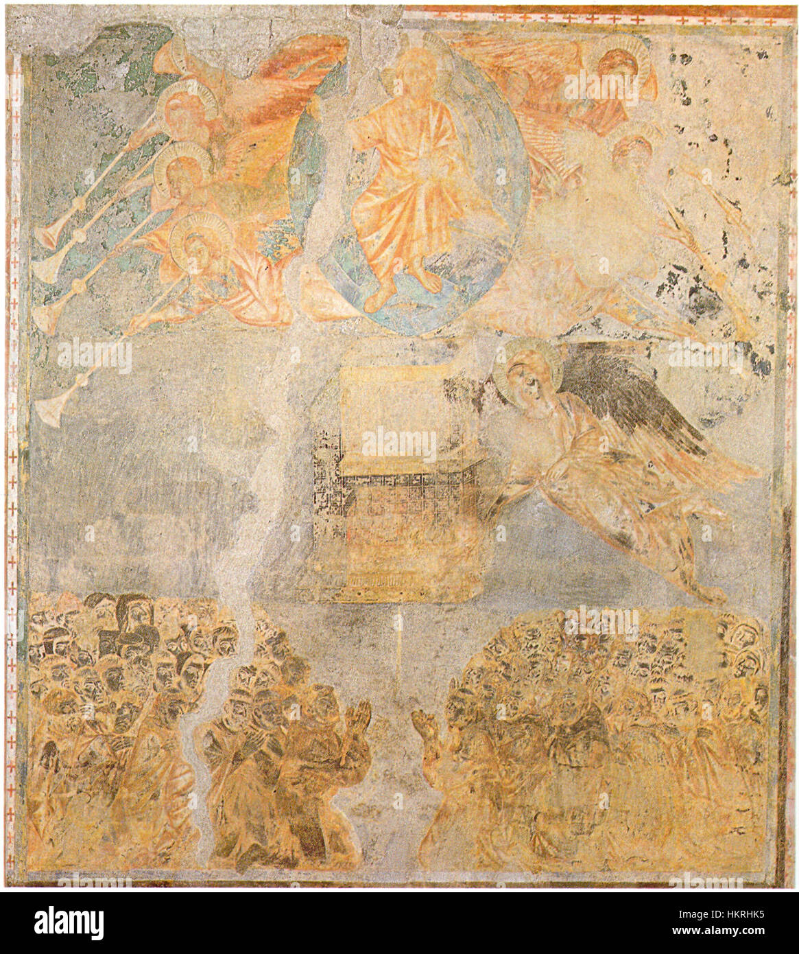 Cimabueâ€™s *Cristo Apocalittico* (Apocalyptic Christ) presents a ...
