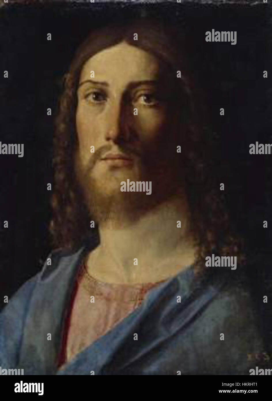 This artwork by Cima da Conegliano titled 'Christus' depicts Christ in ...