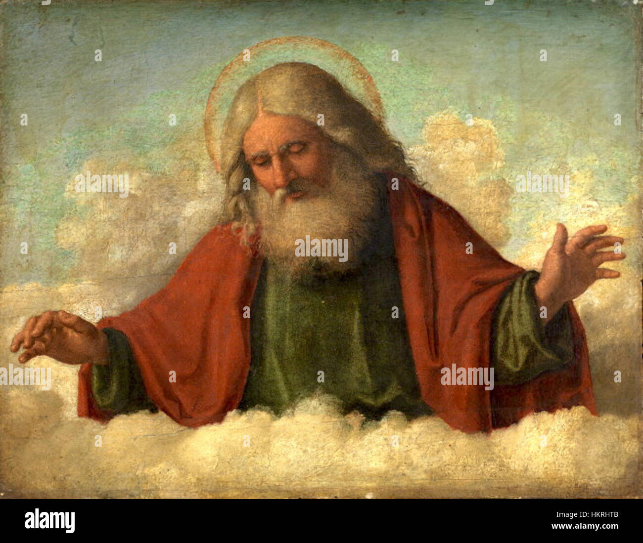 This painting by Cima da Conegliano, titled 'God the Father,' depicts a ...