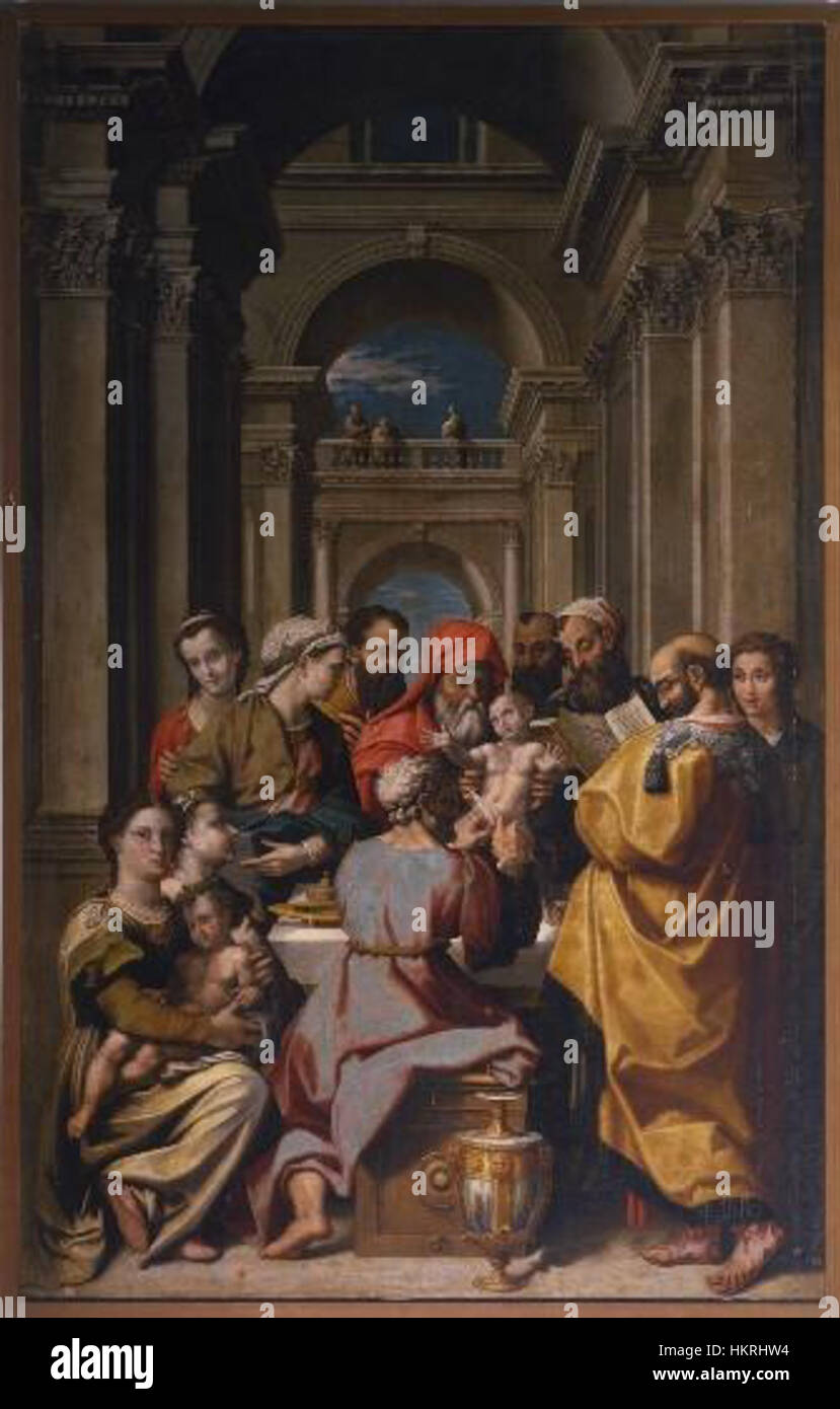 This painting titled *Cincinato-circuncision* features historical ...