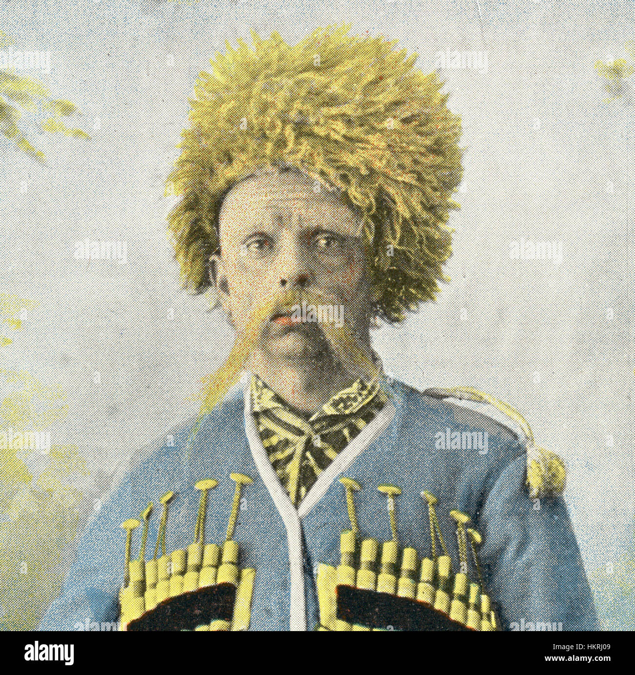 This artwork depicts a Circassian (Adyghe) man, showcasing the cultural ...