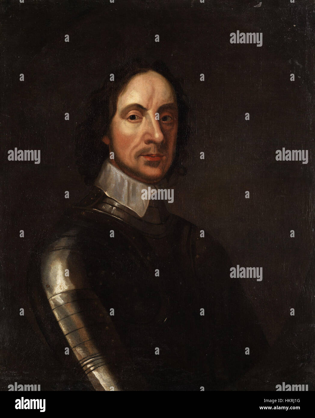 This portrait, attributed to the Circle of Hanneman, depicts Oliver ...