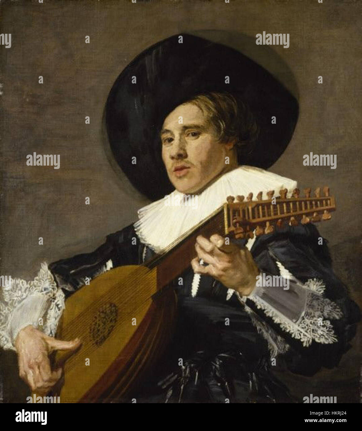 The *Lute Player* by the Circle of Frans Hals features a vibrant ...