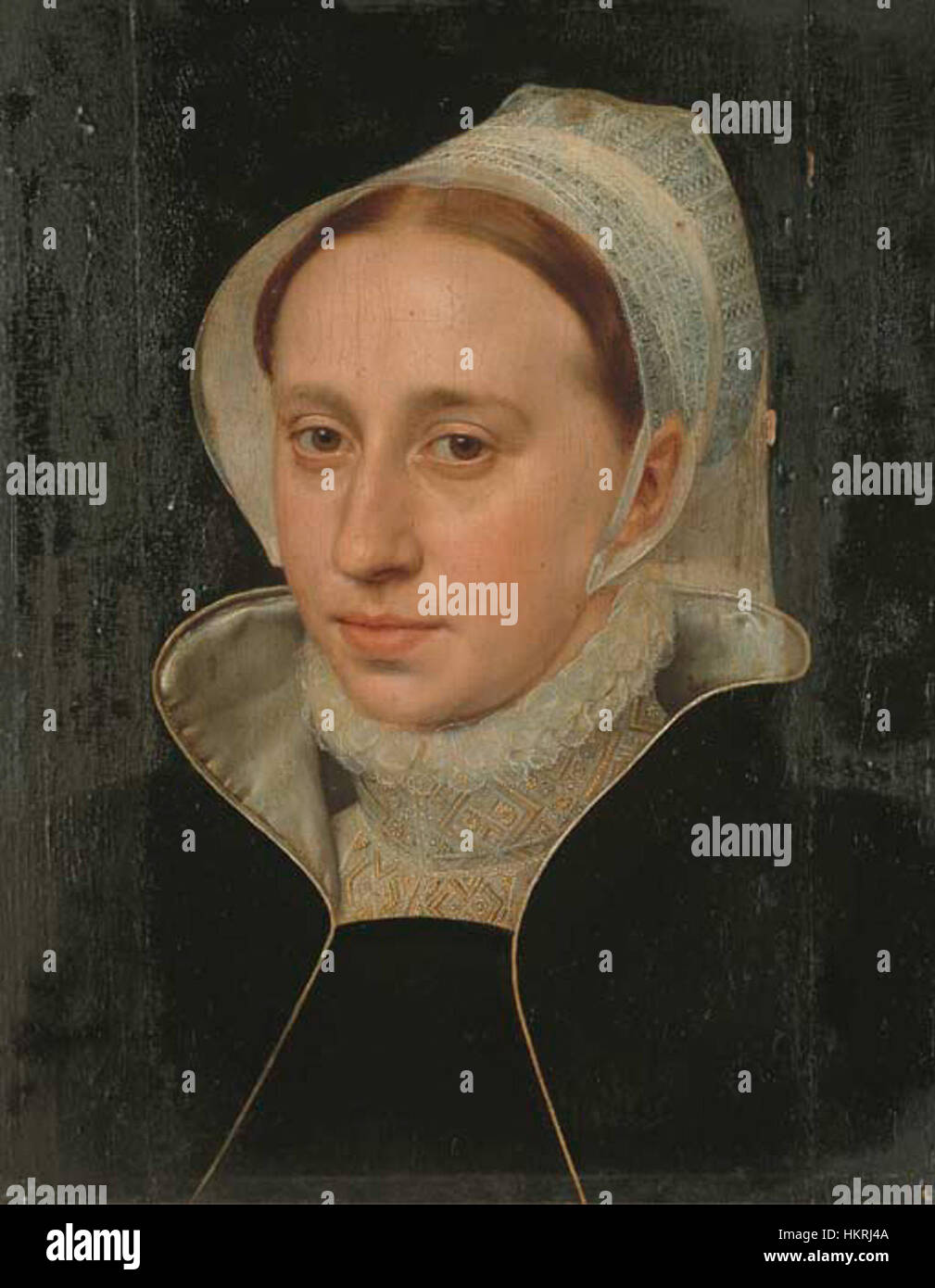 Portrait of a woman in a white coif hi-res stock photography and images - Alamy