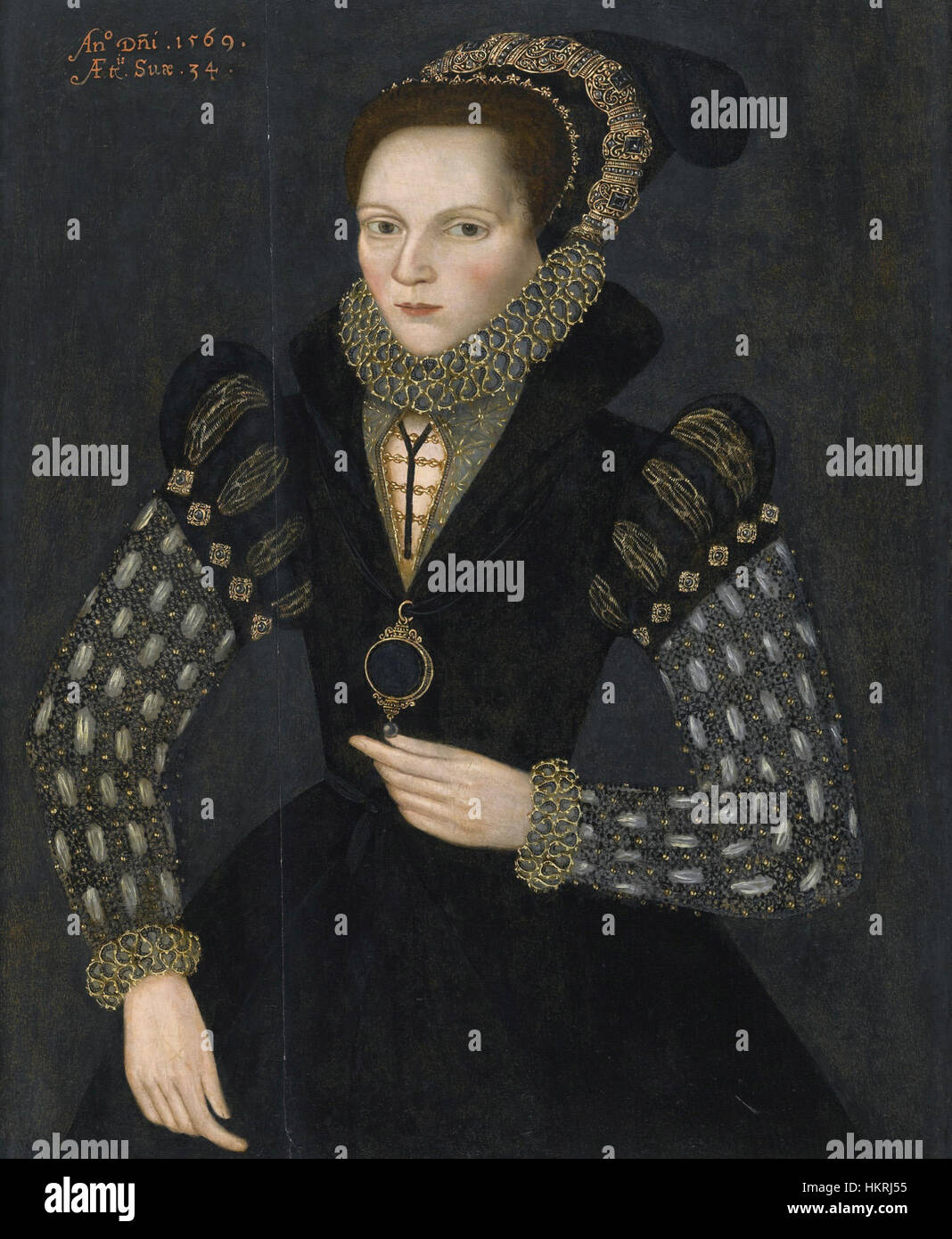 This portrait, attributed to the Circle of the Master of the Countess ...
