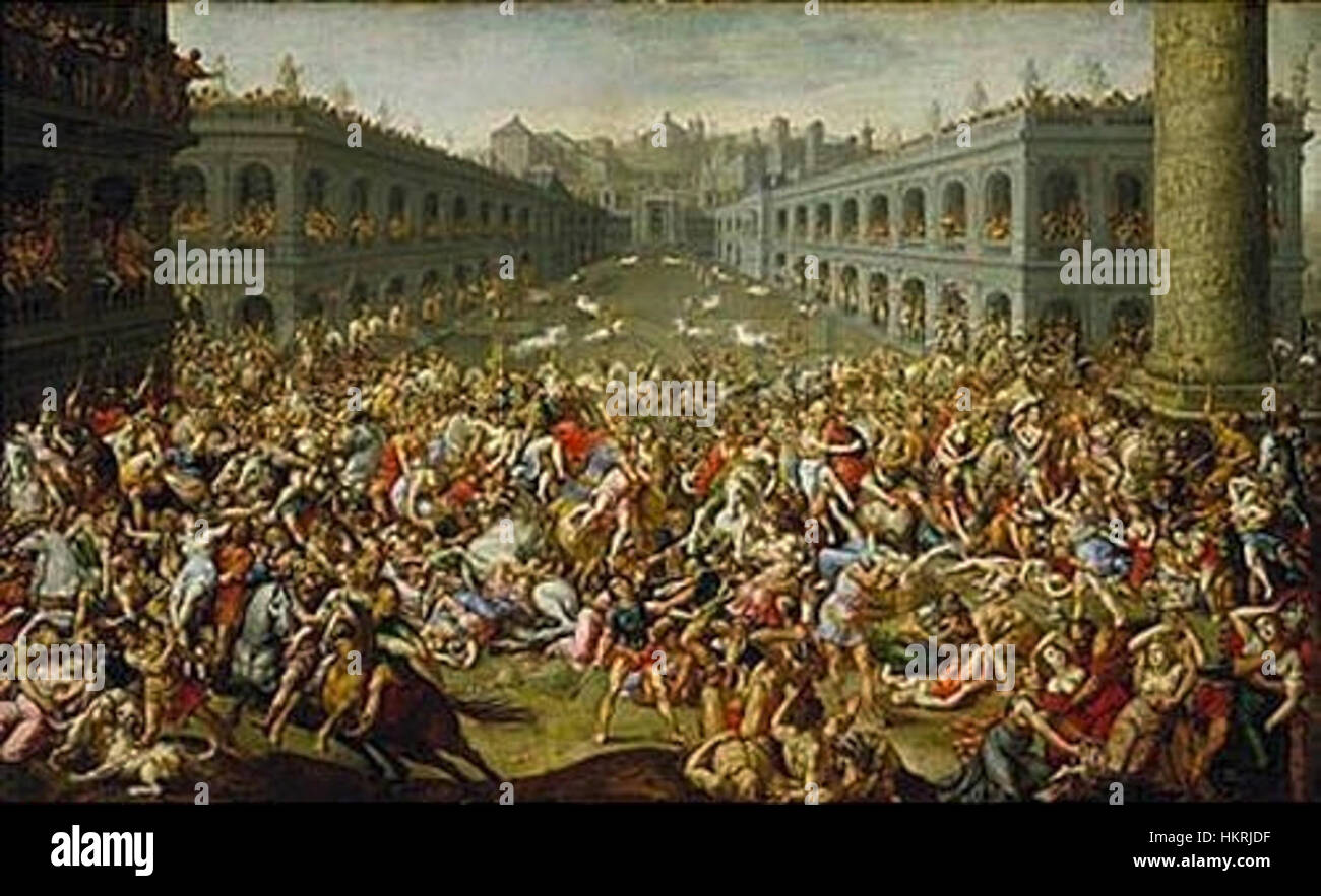 Claude Deruet's 'Raub der Sabinerinnen' depicts the legendary Roman ...