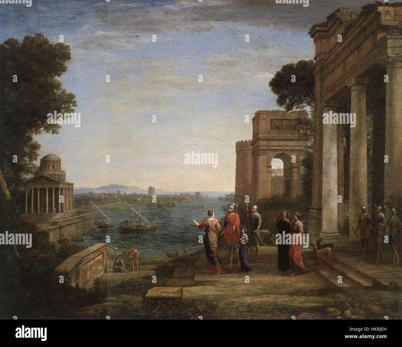 *Aeneasâ€™s Farewell to Dido in Carthago* by Claude Lorrain portrays a moment from Virgilâ€™s ...