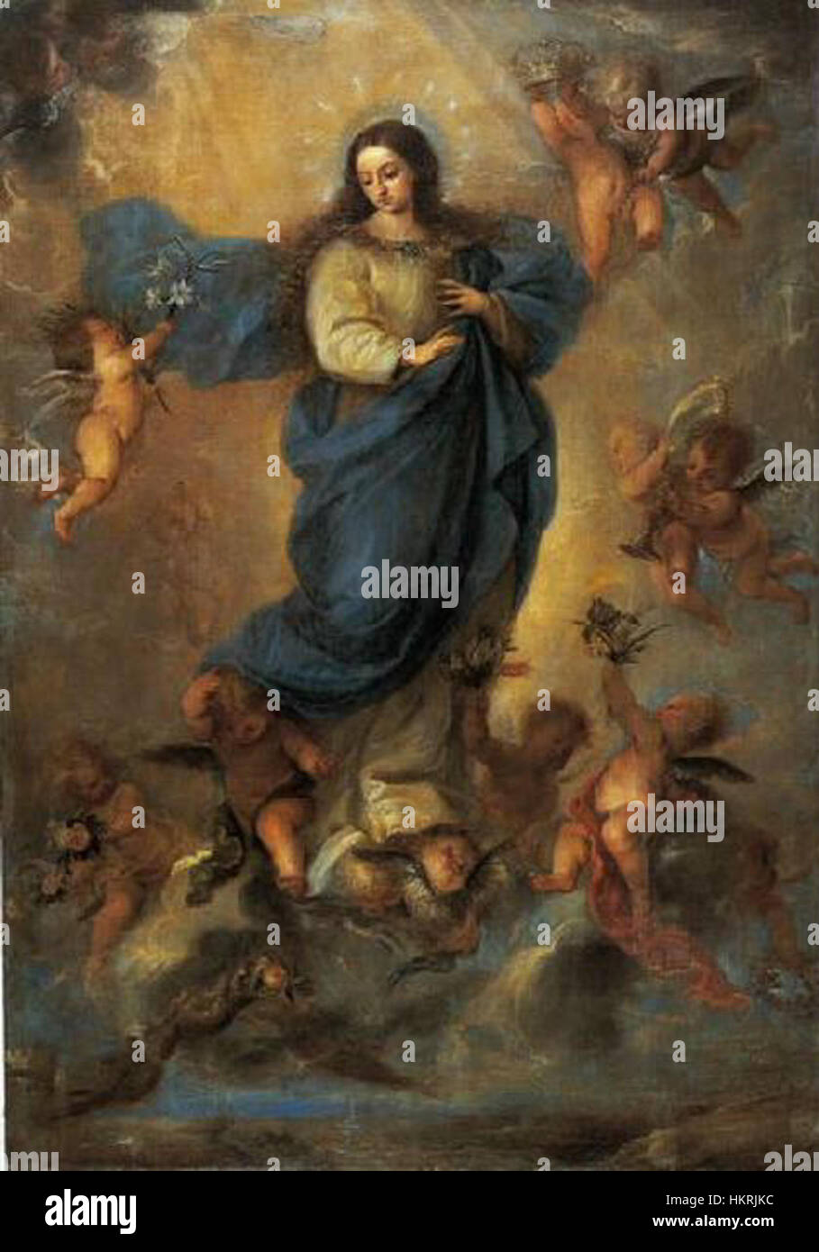 This artwork by Claudio Coello, 'Inmaculada Castres', depicts the ...