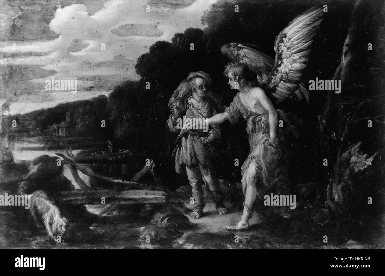 *Tobias and the Angel*, a painting by *Adam Elsheimer*, depicts the ...