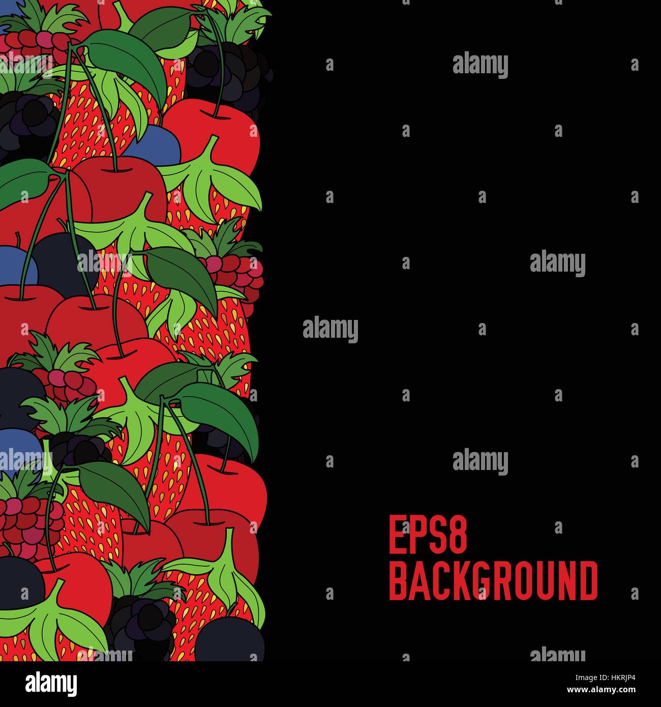 abstract doodle berry background Stock Vector Image & Art - Alamy