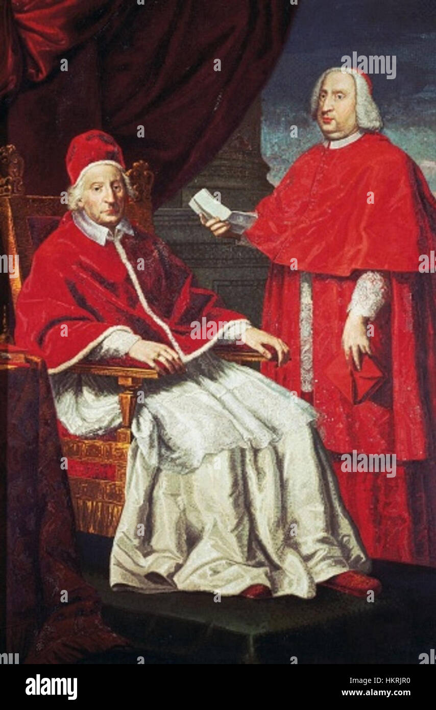 This portrait shows Pope Clemente XII with his nephew, Cardinal Neri ...